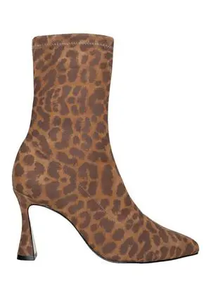 L'AGENCE Severine 120mm Leopard Suede Booties