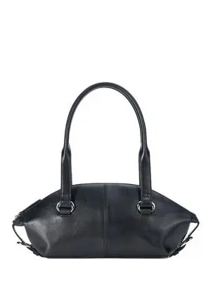 Staud Hester Mini Leather Shoulder Bag - Black