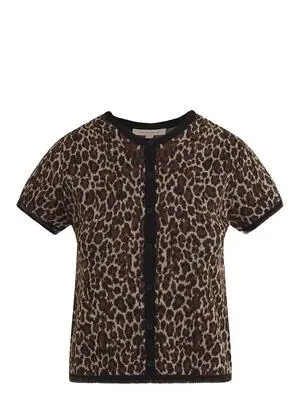 FAVORITE DAUGHTER The 9 To 5 Leopard-print Cardigan