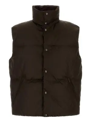 Prada Dark Re-nylon Down Jacket - Brown