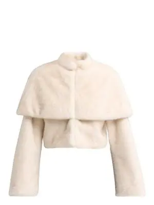 ET OCHS Vlad Faux-fur Crop Jacket - Ivory