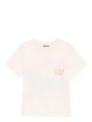 ANINE BING Shelley Logo Cotton T-shirt