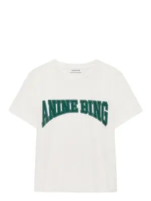 ANINE BING Shelley Cotton Crop T-shirt