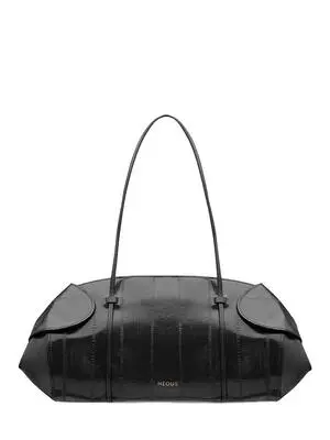 NEOUS Berenices East To West Eel-effect Leather Shoulder Bag - Black