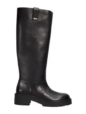 STUART WEITZMAN Ren Knee-high Lug Sole Leather Boots - Black