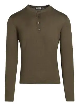 Simkhai Dolton Silk-cotton Henley - Sage