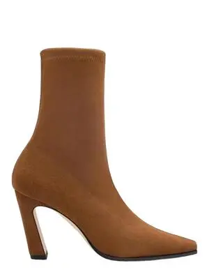 STUART WEITZMAN Stassi 85mm Stretch Booties - Walnut
