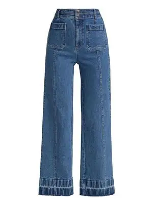 Cinq À Sept Dorothea Wide-leg Denim Pants - Saphir