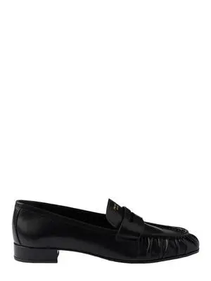Prada 's Leather Loafers Black