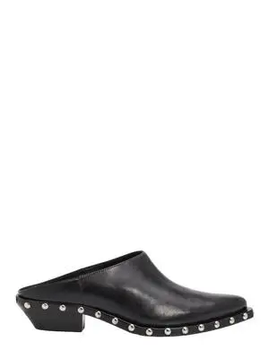Schutz Taylor 30mm Studded Leather Mules - Black