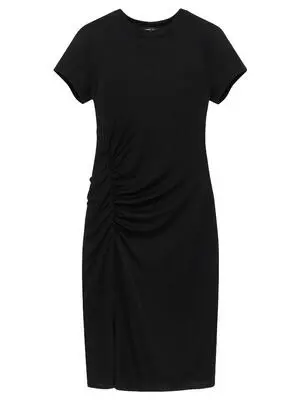 ANINE BING Vida Ruched Midi-dress - Black