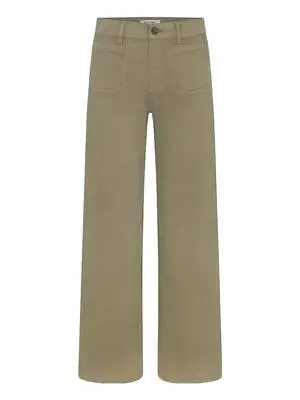 FRAME Le Slim Palazzo Cotton-blend Wide-leg Jeans - Grasshopper