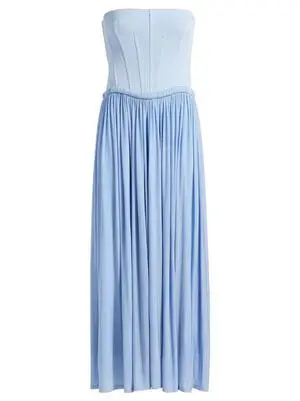 Simkhai Adalys Corset Ruched Maxi Dress - Tidepool