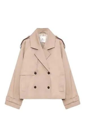 ANINE BING Rickie Crop Trench Coat