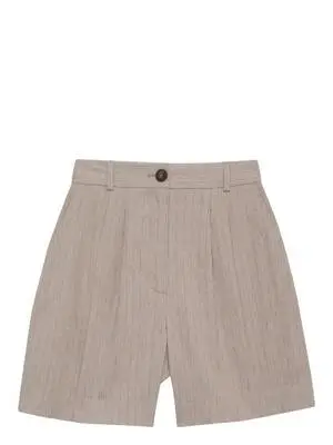 ANINE BING Brice Tailored Pinstripe Shorts - Multi