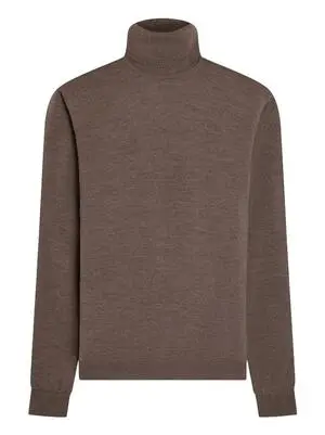 Bugatchi George Merino Wool Turtleneck Sweater - Walnut