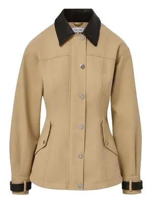 Veronica Beard Talla Cotton Jacket - Sand