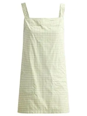 Simkhai Sloan Gingham Mini Dress - Lime Gingham