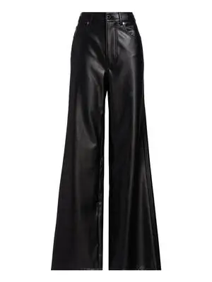 Veronica Beard Kasey Faux Leather Wide-leg Pants - Black