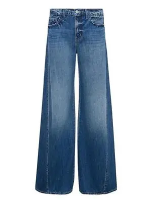 L'Agence Beau High-rise Wide-leg Jeans - Medium Blue