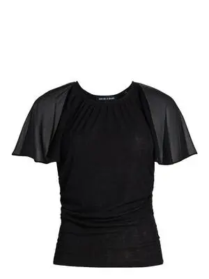 VERONICA BEARD Arisa Mixed Media Top