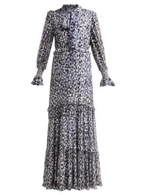Kobi Halperin Dana Animal-print Maxi Dress - Frost Multi