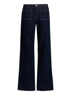 L'Agence Nolan Patch Pocket Wide-leg Jeans - Koval