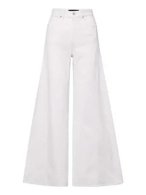 Veronica Beard Vicki Spliced Extra Wide-leg Jeans - White