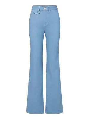 Veronica Beard Crosbie High-rise Wide-leg Denim Pants - Bayside