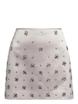 VERONICA BEARD Olenna Crystal-embellished A-line Miniskirt