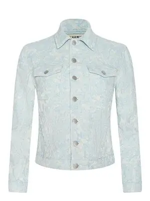 L'Agence Maven Slim Denim Jacket - Cloud Damask