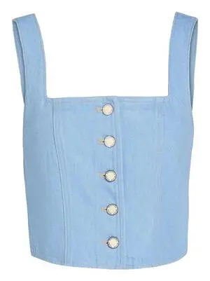 Veronica Beard Spensley Denim Vest - Bayside