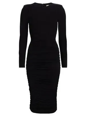 L'Agence Paityn Shirred Midi-dress - Black