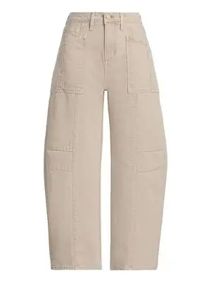 L'Agence Cody Denim High-rise Barrel Crop Jeans - Biscuit