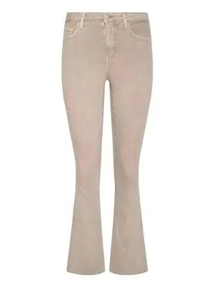 L'Agence Kendra Cropped Flare Jeans Biscuit