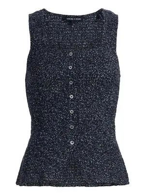 VERONICA BEARD Indie Smocked Printed Top