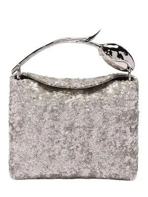ERDEM Bloom Mini Sequin-embellished Top Handle Bag