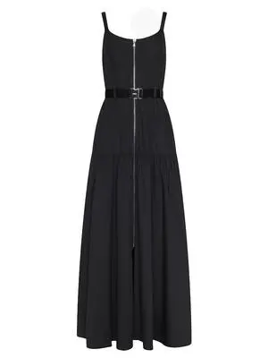 L'Agence Rima Cotton-blend Maxi Dress Black