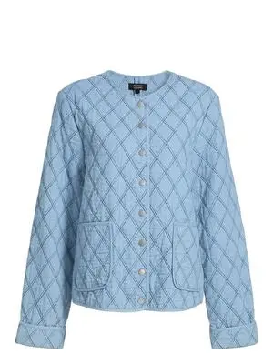 IF ONLY STUDIO Cotton-blend Denim Quilted Jacket