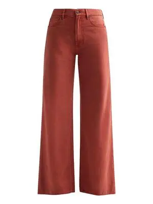 Veronica Beard Kasey Wide-leg Jeans - Rust