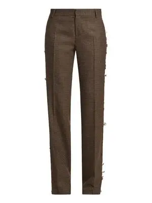 ETRO Feather Striped Wool Trousers