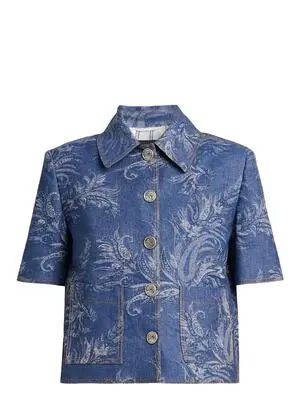 Etro Paisley Denim Shirt - Blue