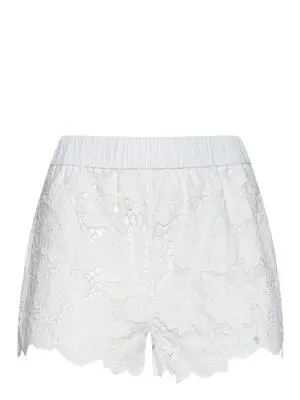 L'Agence Laina Eyelet Cotton Shorts - Ivory