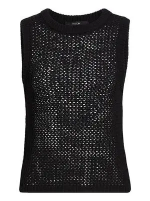 TOCCIN Estelle Crocheted Cotton Top - Jet