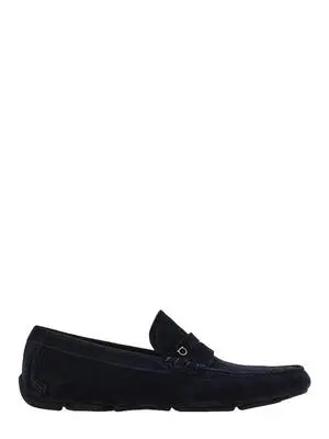 FERRAGAMO Timothy Suede Driving Loafers - Navy