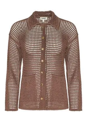 L'AGENCE Mariana Pointelle Button-front Shirt