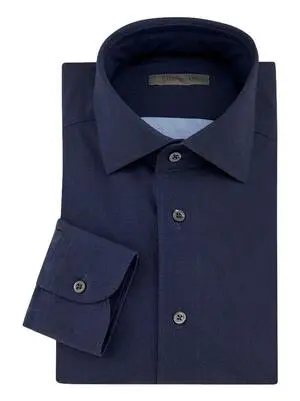 Corneliani P178 Diagonal Tech Shirt - Navy