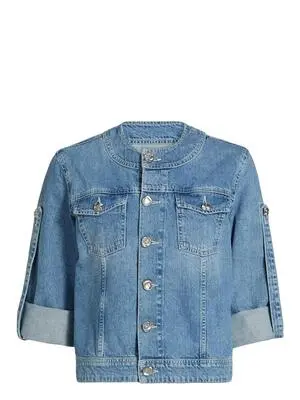 L'Agence Anouk Denim Button-front Jacket - Grant