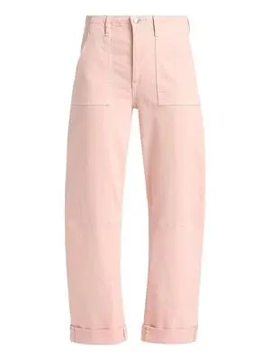 LE JEAN Utility Soft Barrel Crop Jeans - Peachy