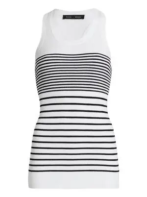 Proenza Schouler Roberts Striped Tunic Tank - White Multi